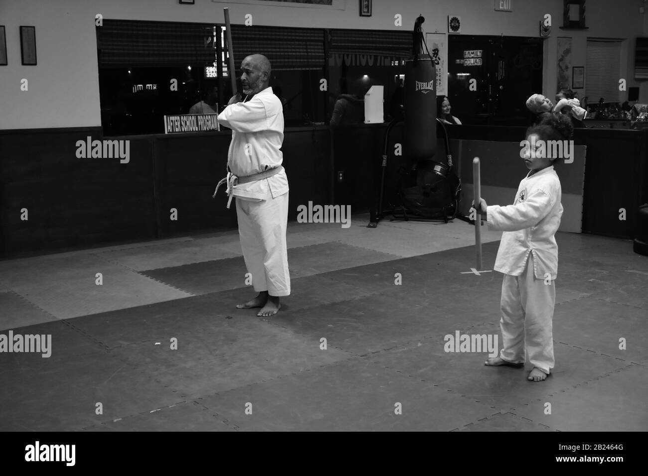 This action photo is of my daughter and her classmates in a Karate ...