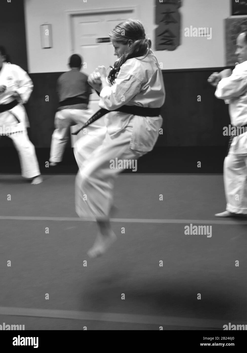 These action photographs of a karate class are for editorial use only ...