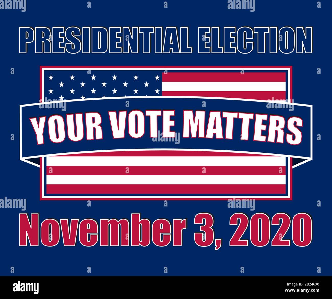 Vector illustration on the 2020 presidential election in the United ...