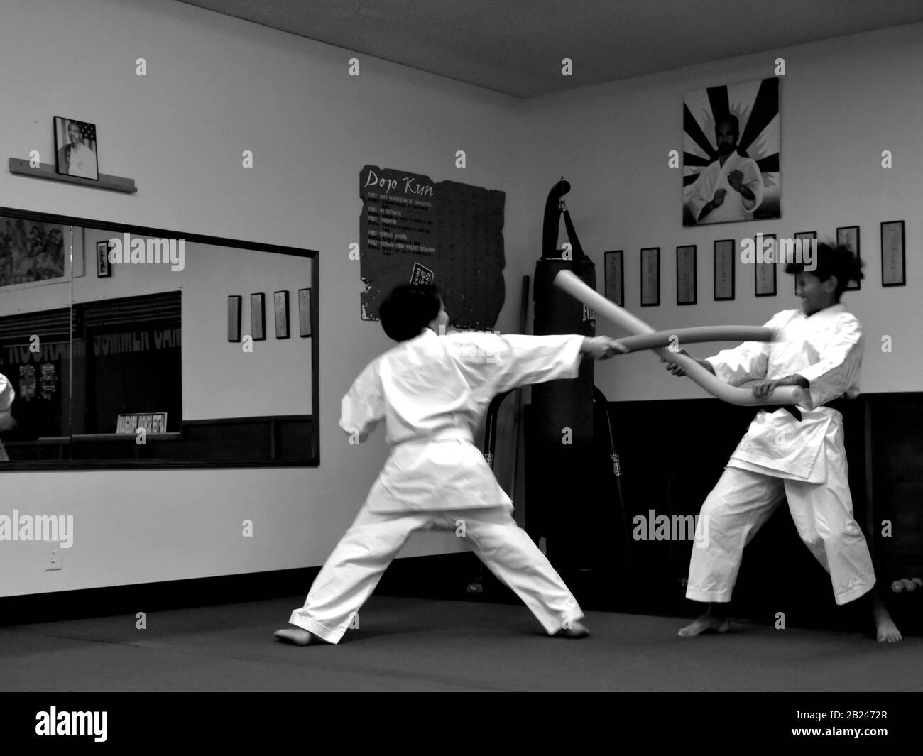 These action photographs of a karate class are for editorial use only ...