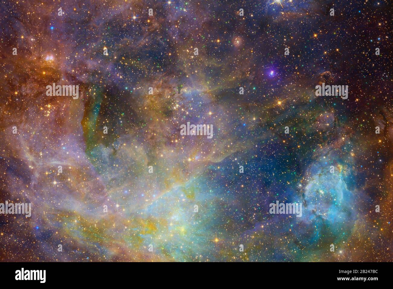 Cluster of stars in deep space. Milky way galaxy. Elements of this ...