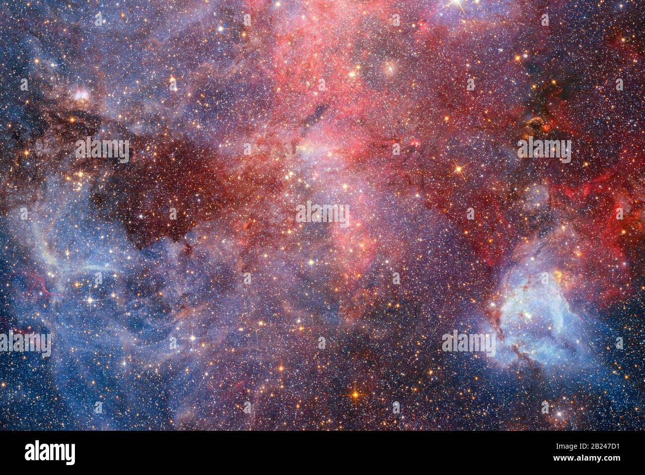 Cluster of stars in deep space. Milky way galaxy. Elements of this ...