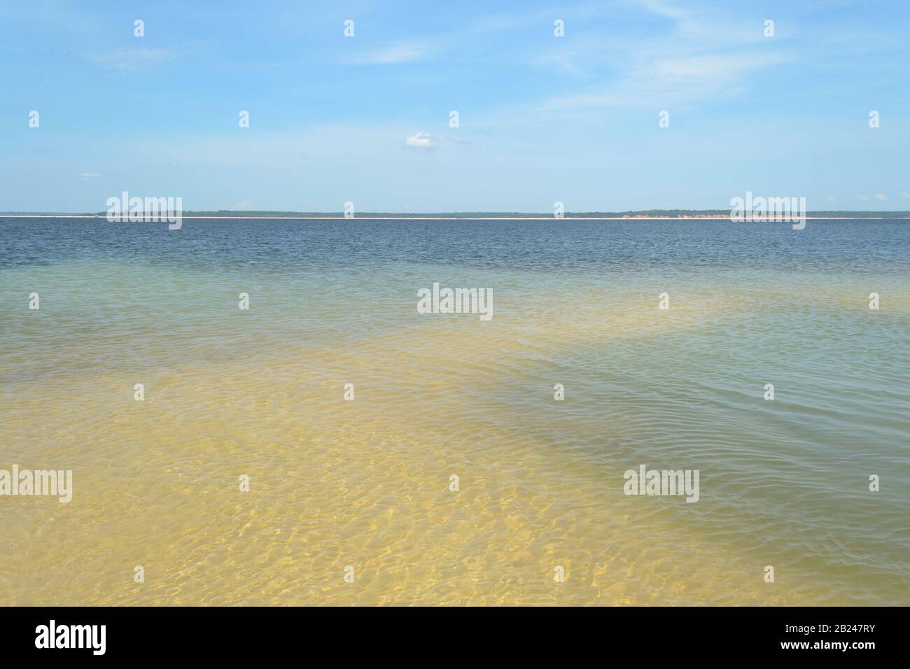 The clean and transparent water of the natural beaches of the Amazon ...