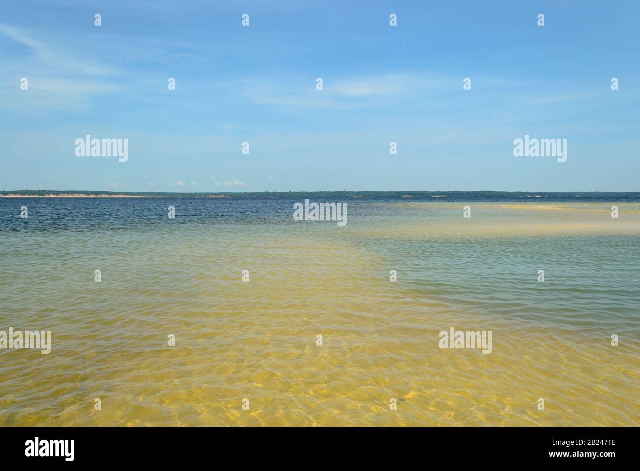 The clean and transparent water of the natural beaches of the Amazon ...