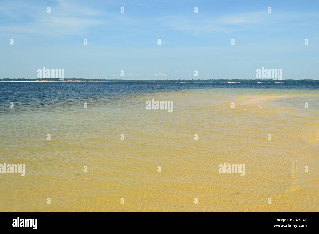 The clean and transparent water of the natural beaches of the Amazon ...