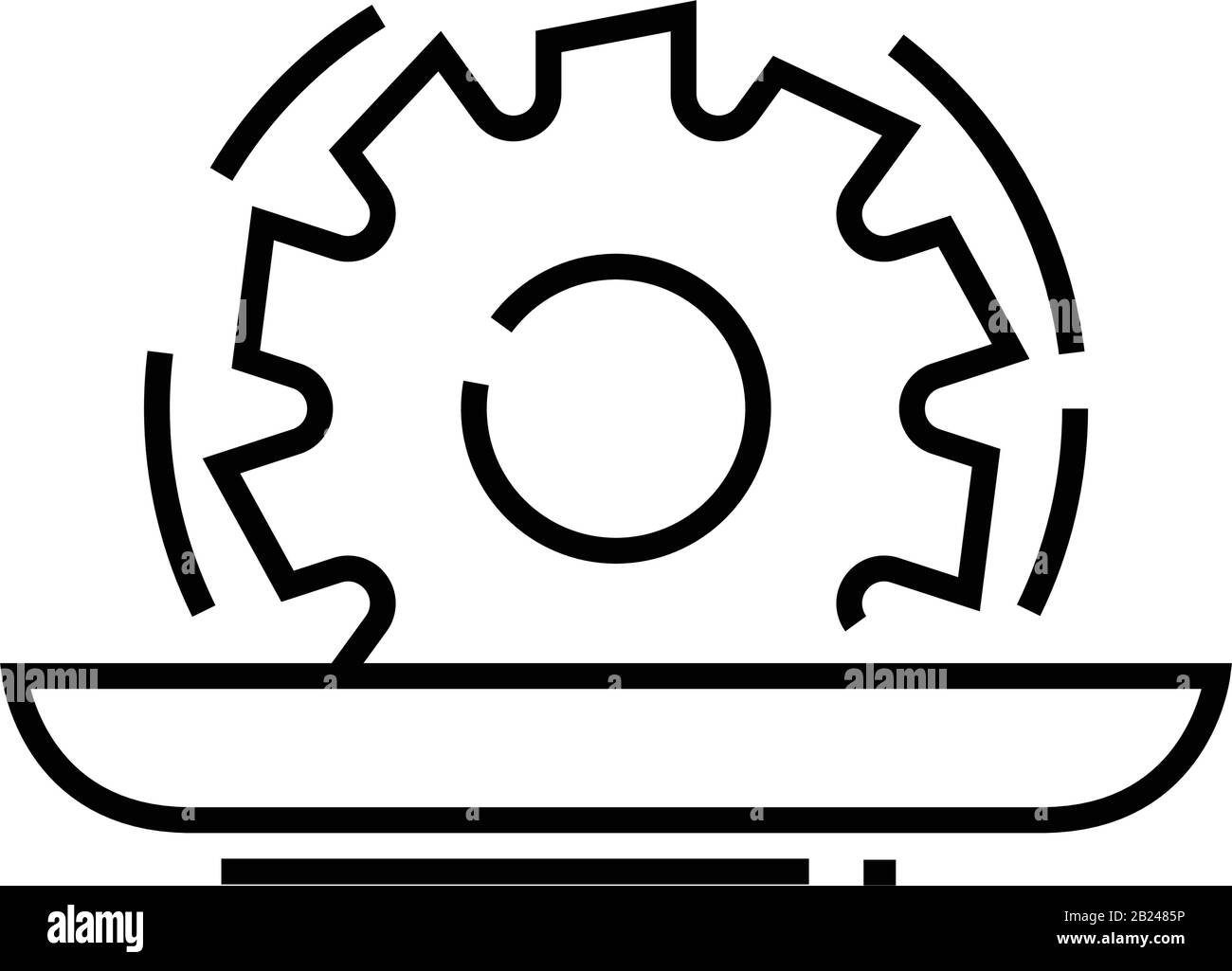 Repair system line icon, concept sign, outline vector illustration ...