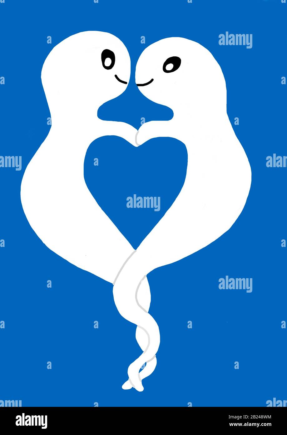 Two ghosts in love hi-res stock photography and images - Alamy