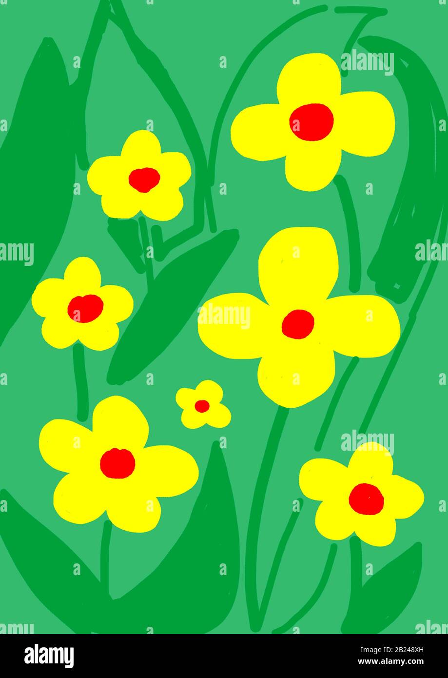 Drawing flower hi-res stock photography and images - Alamy