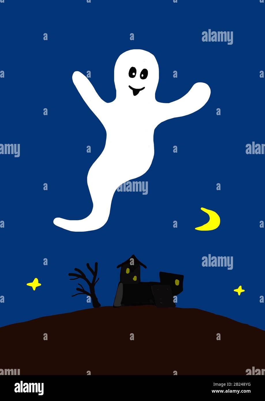 Smiling ghost in front of a castle hi-res stock photography and images ...