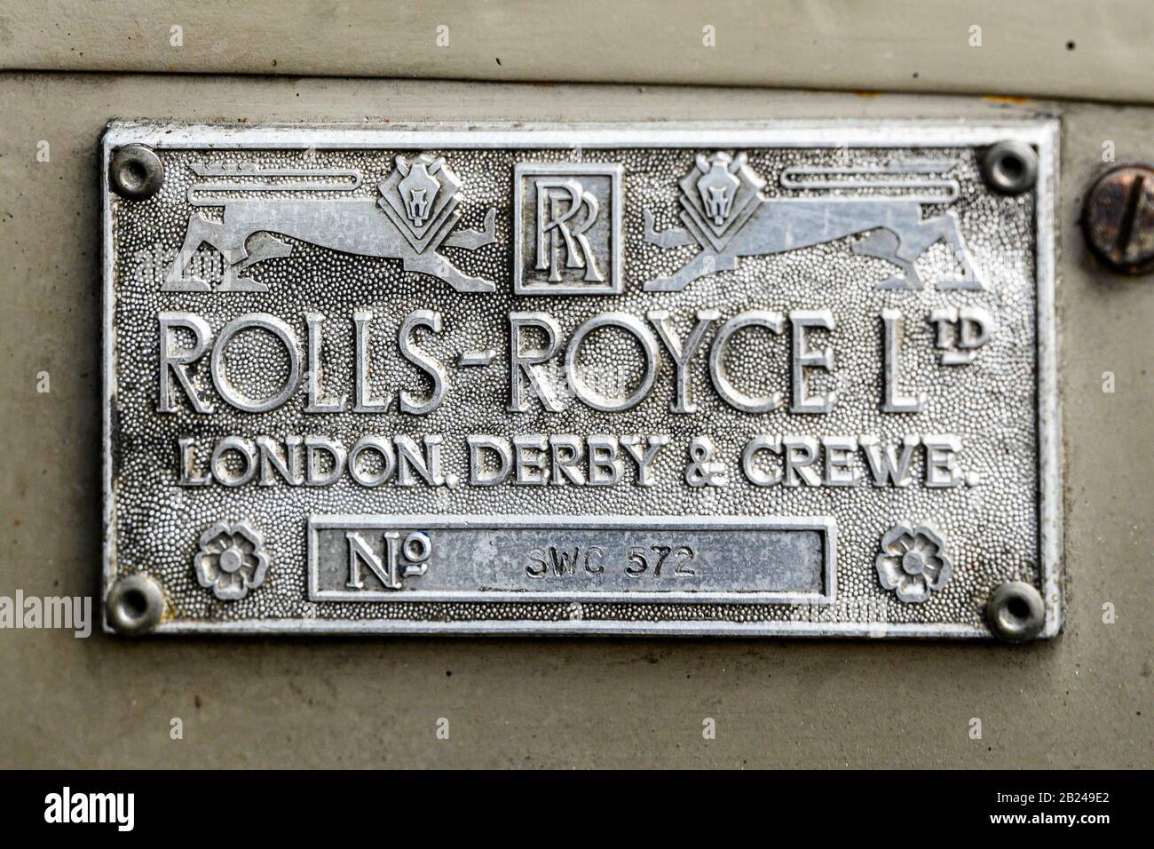 Rolls royce chassis marking hi-res stock photography and images - Alamy
