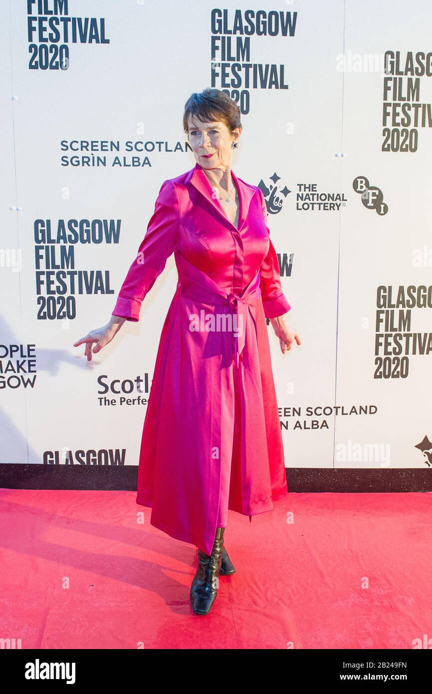 Glasgow, UK. 29th Feb, 2020. Pictured; Celia Imrie World Premiere of ...