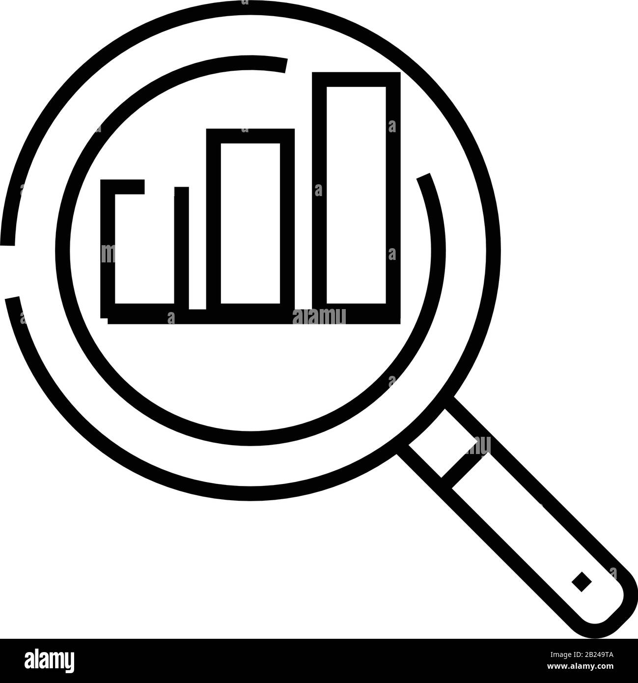 Research line icon, concept sign, outline vector illustration, linear ...