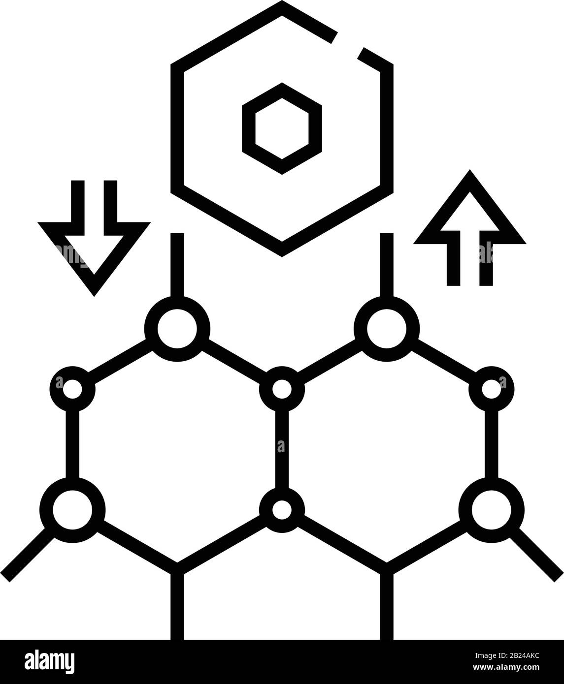 Relation line icon, concept sign, outline vector illustration, linear ...
