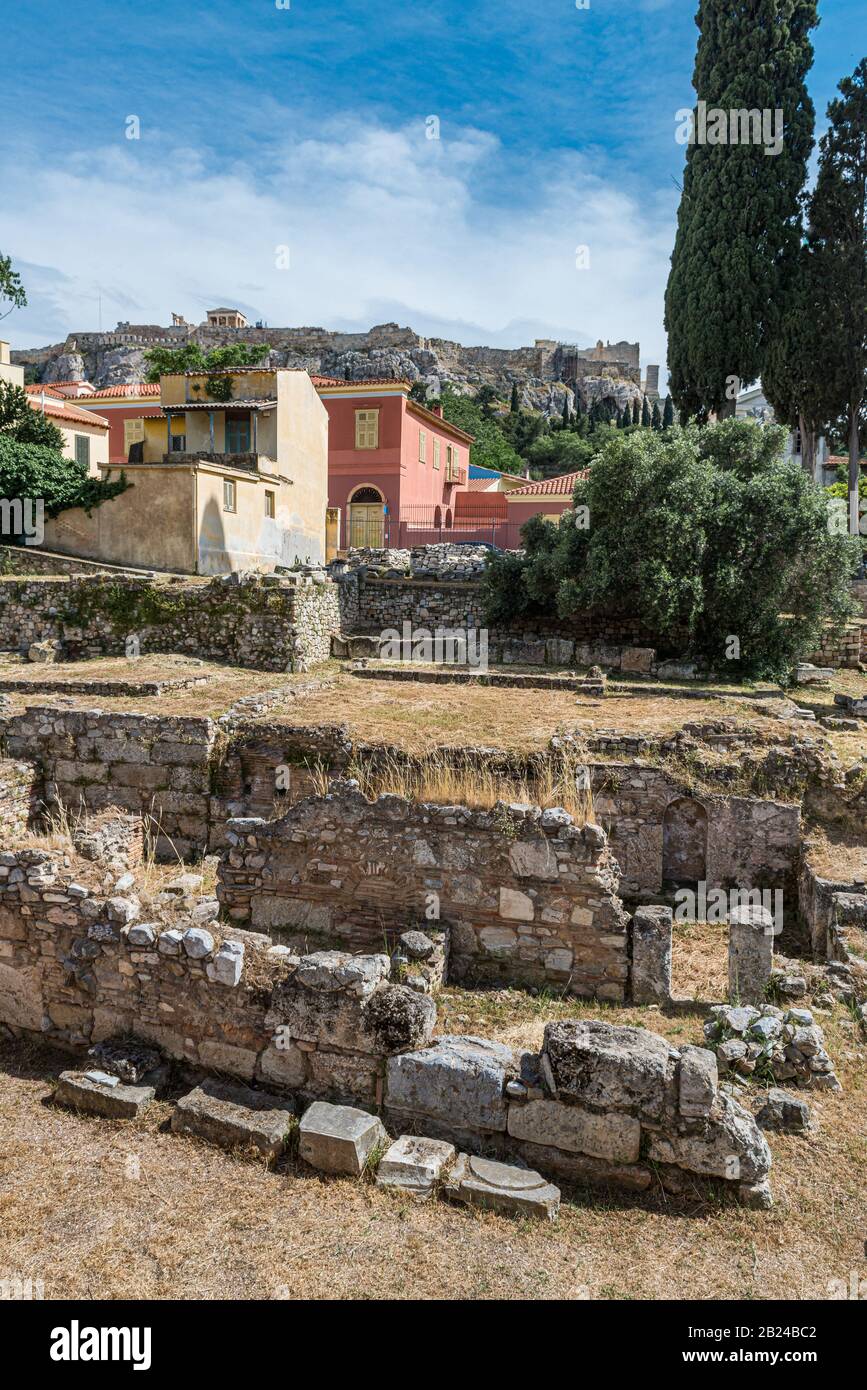 Famous Odeon theatre in Athens, Greece, view from Acropolis Stock Photo ...