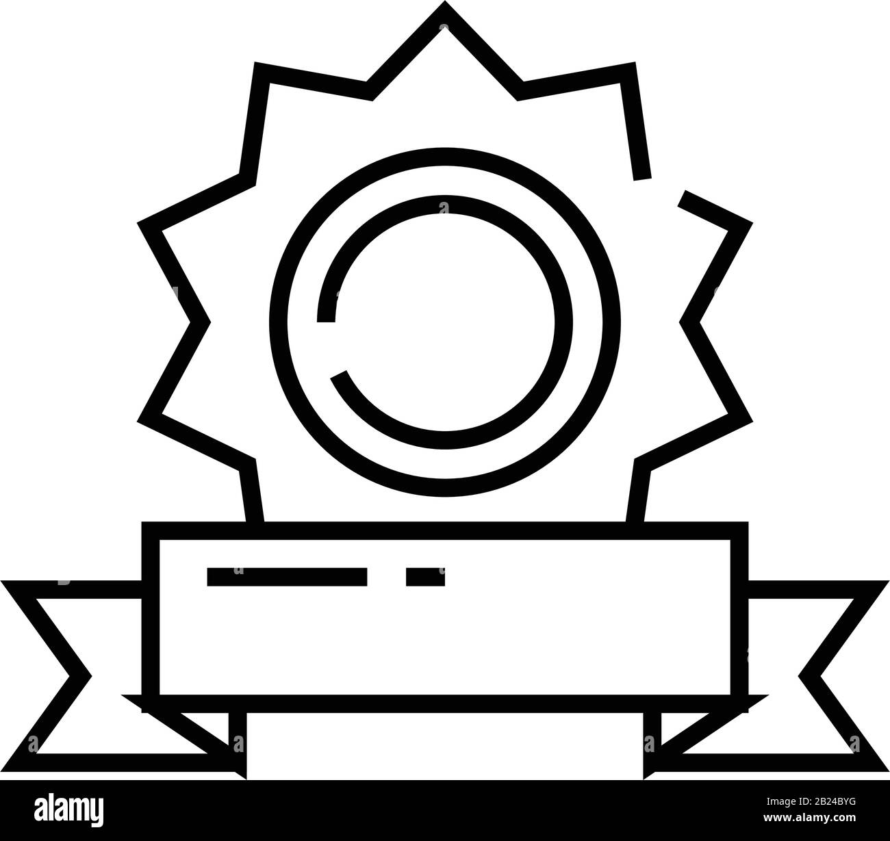 Prize line icon, concept sign, outline vector illustration, linear ...