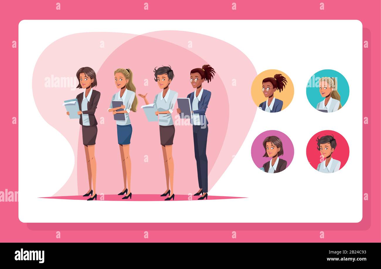 Woman female workers employees Stock Vector Images - Alamy