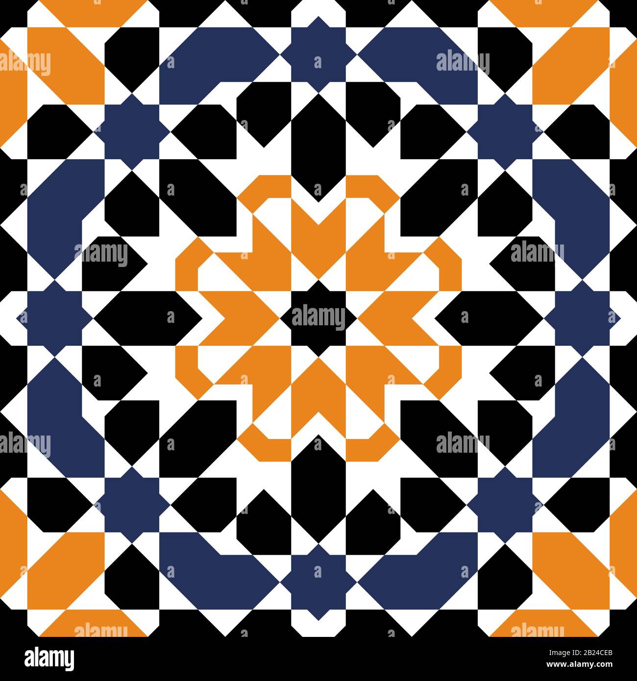 Zellij mosaic geometric pattern Stock Vector Images - Alamy