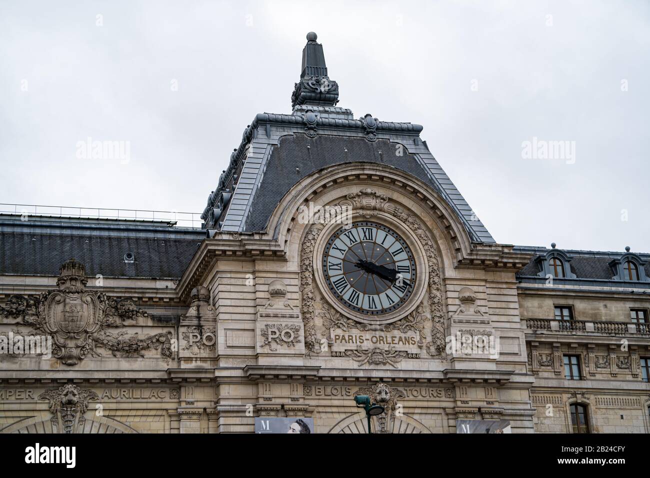 Station clock at former Paris-Orleans railway terminal, Musée d'Orsay ...
