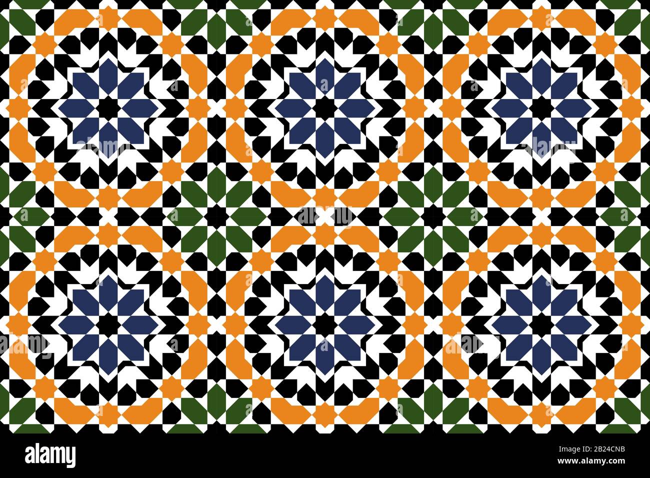 Zellij mosaic geometric pattern Stock Vector Images - Alamy