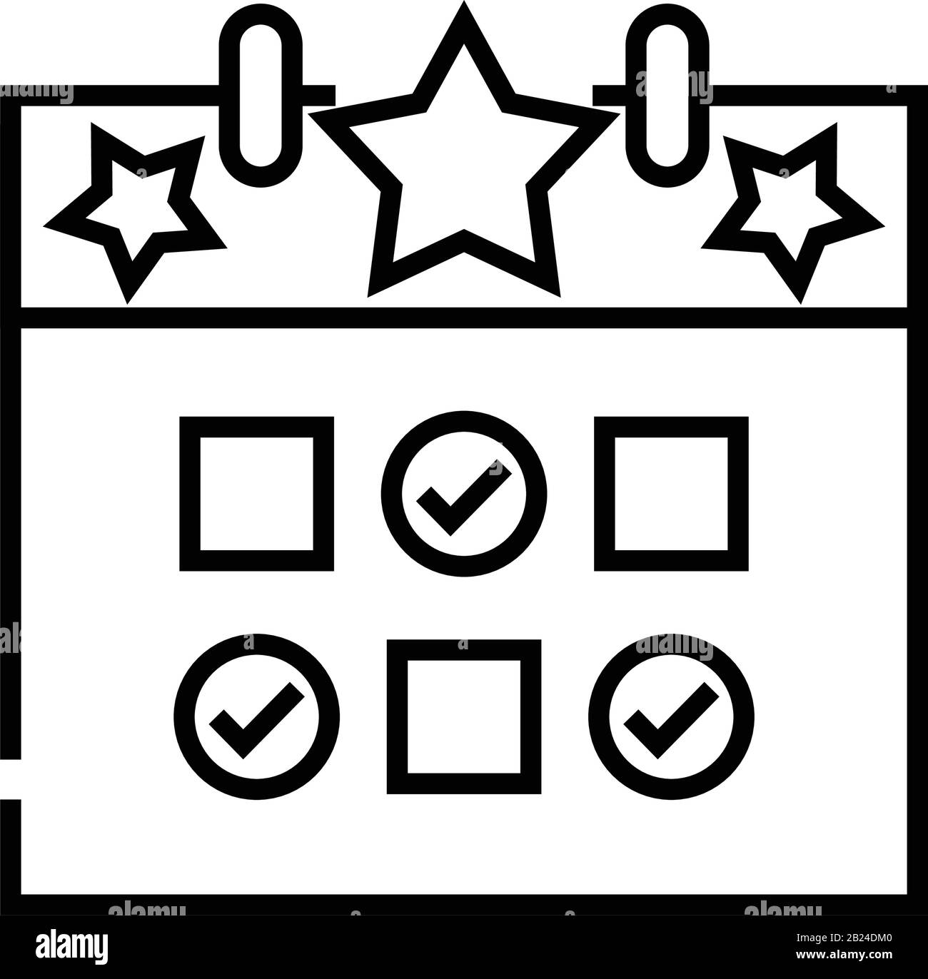 Planning line icon, concept sign, outline vector illustration, linear ...
