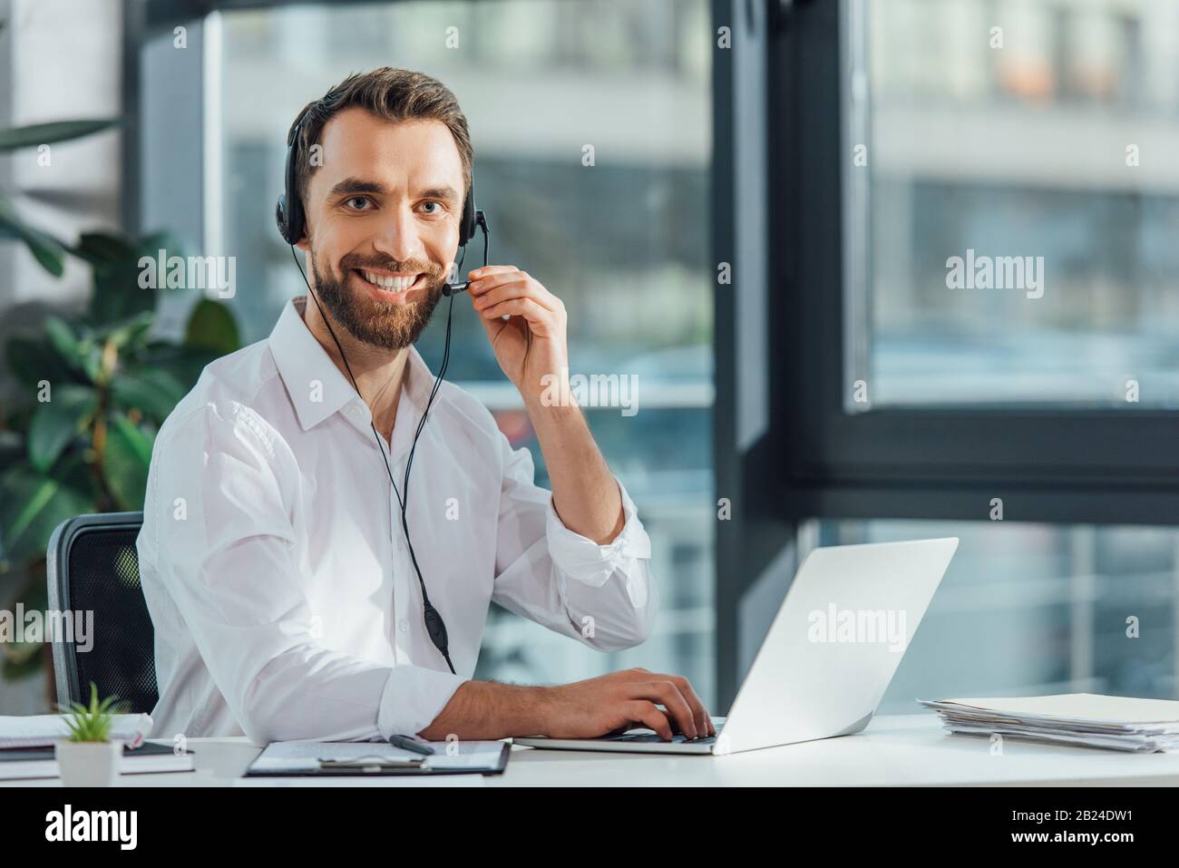 Professional male translator in hi-res stock photography and images - Alamy