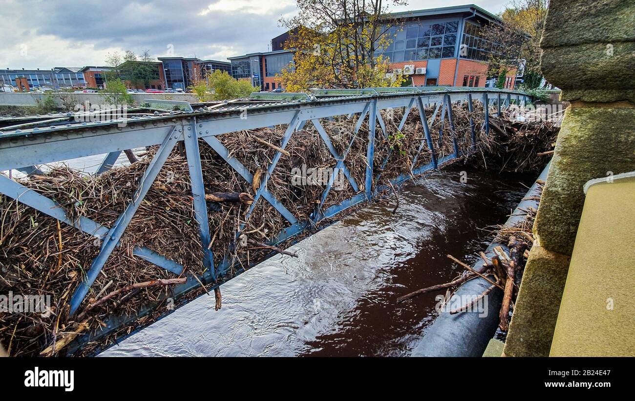Aftermath of the River Don flooding in Sheffield, November 2019 Stock ...