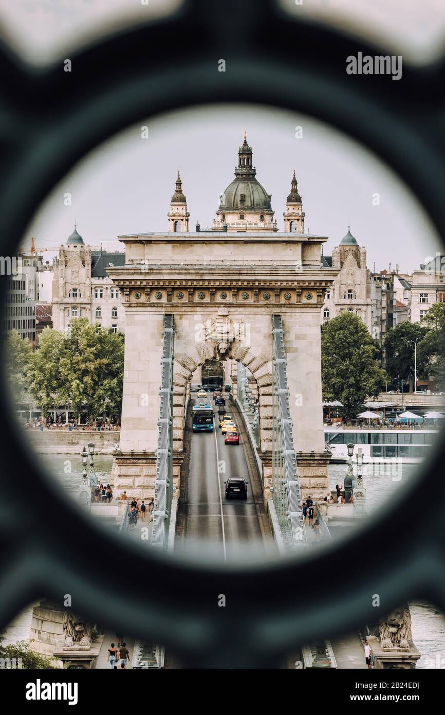 Town view river framed hi-res stock photography and images - Alamy