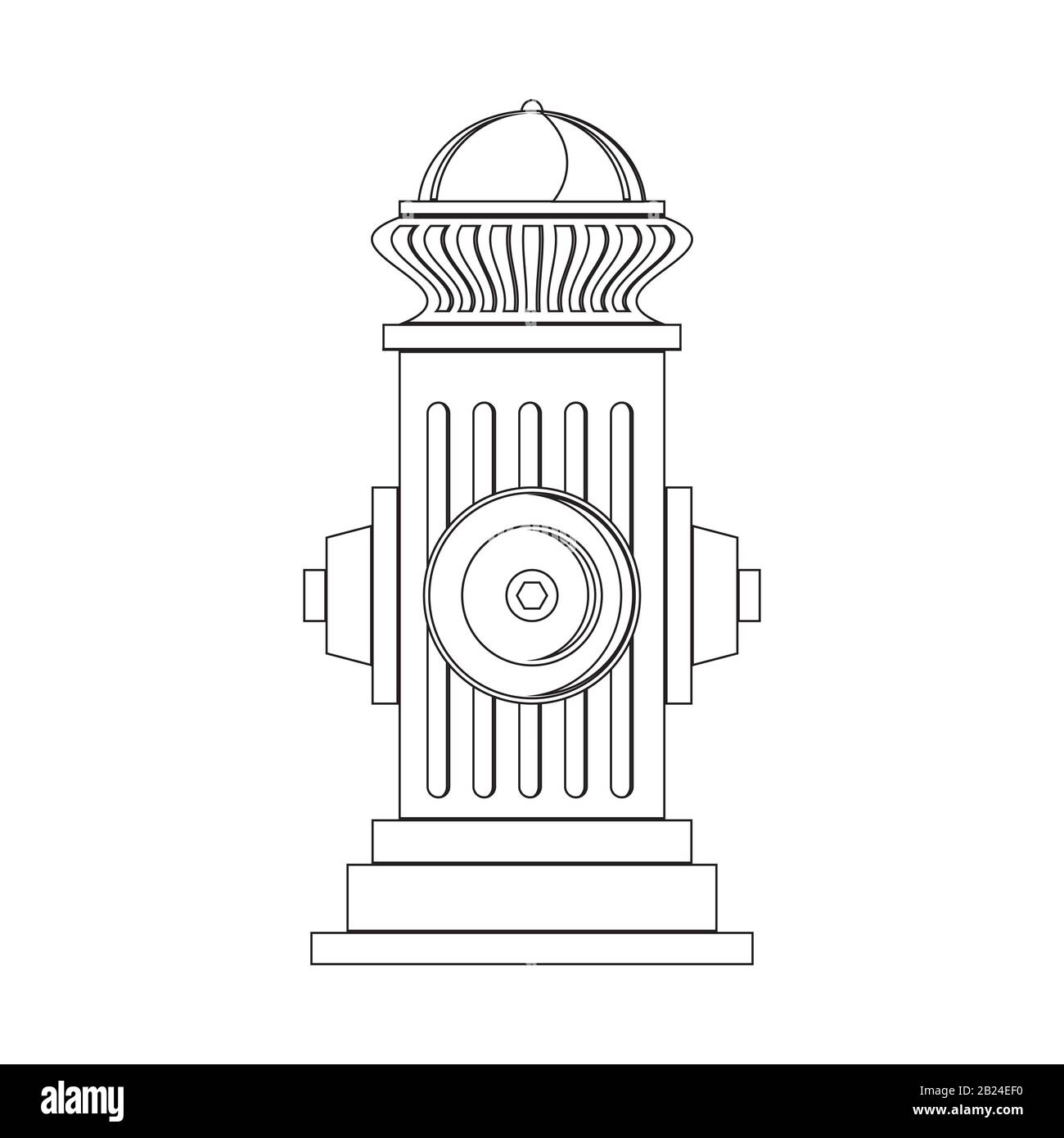 Fire Hydrant Icon Isolated on White Background. Flat Style Logo for ...