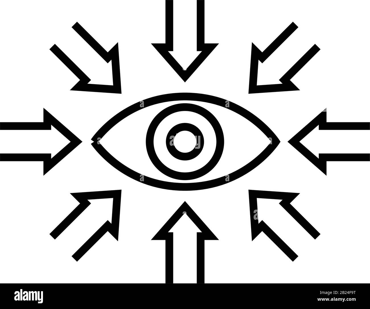 Pressure line icon, concept sign, outline vector illustration, linear ...