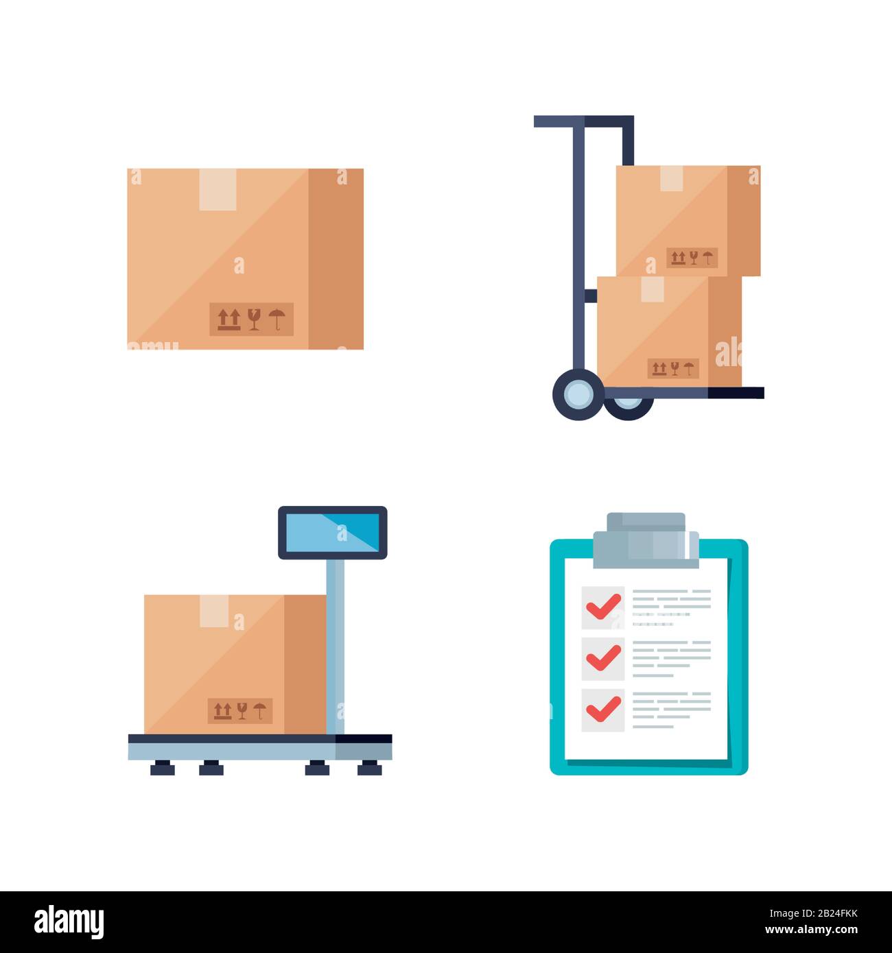 set of delivery logistic service icons Stock Vector Image & Art - Alamy