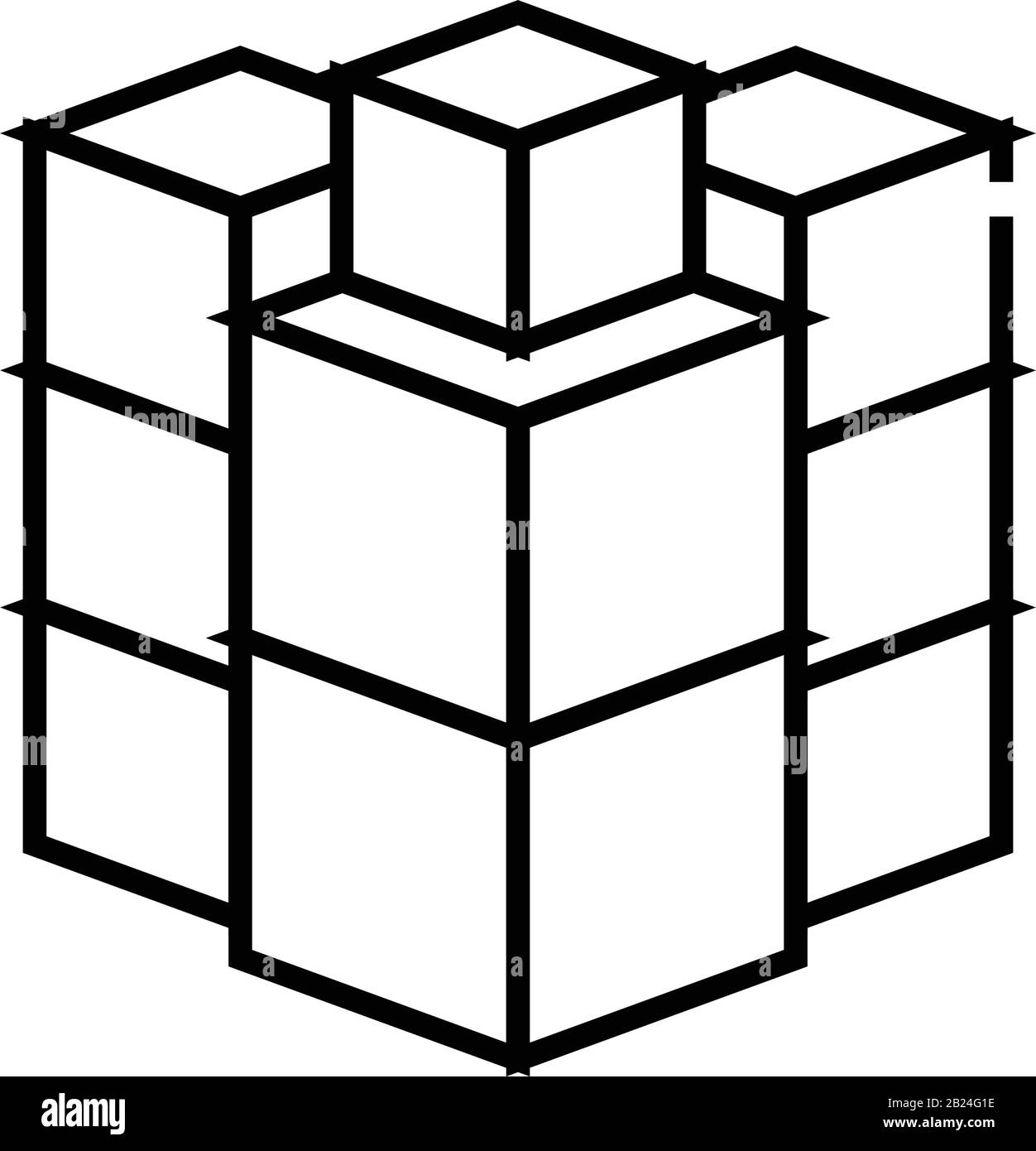 Percel boxes line icon, concept sign, outline vector illustration ...