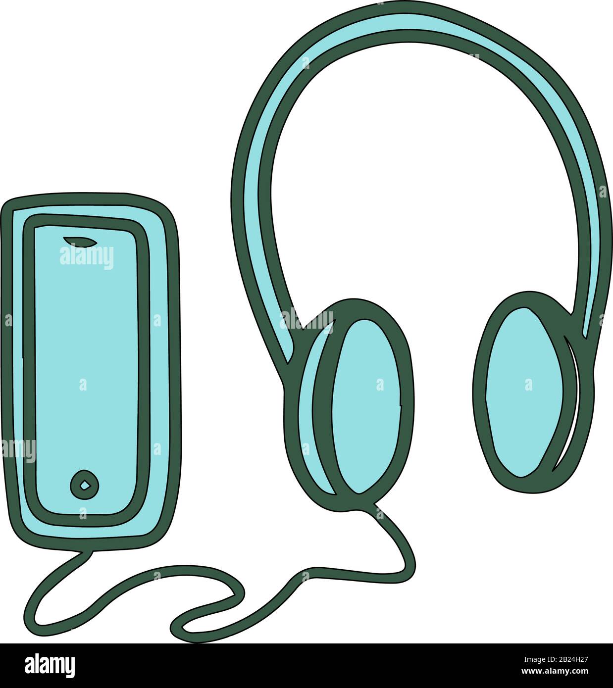 Air pods on white Stock Vector Images - Alamy