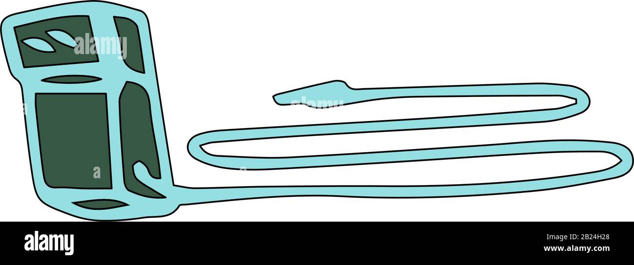 Wired charging for phone or tablet or other equipment in cartoon style ...