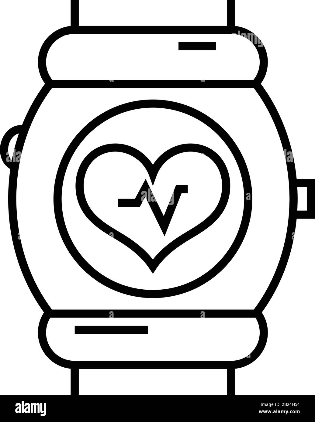 Pulse device line icon, concept sign, outline vector illustration ... Pulse device line icon, concept sign, outline vector illustration ...