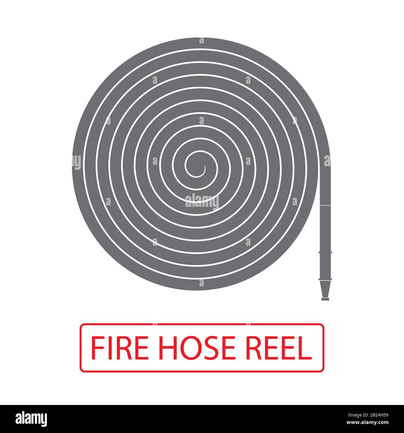 Fire Hose Reel Icon Isolated on White Background Stock Vector Image ...