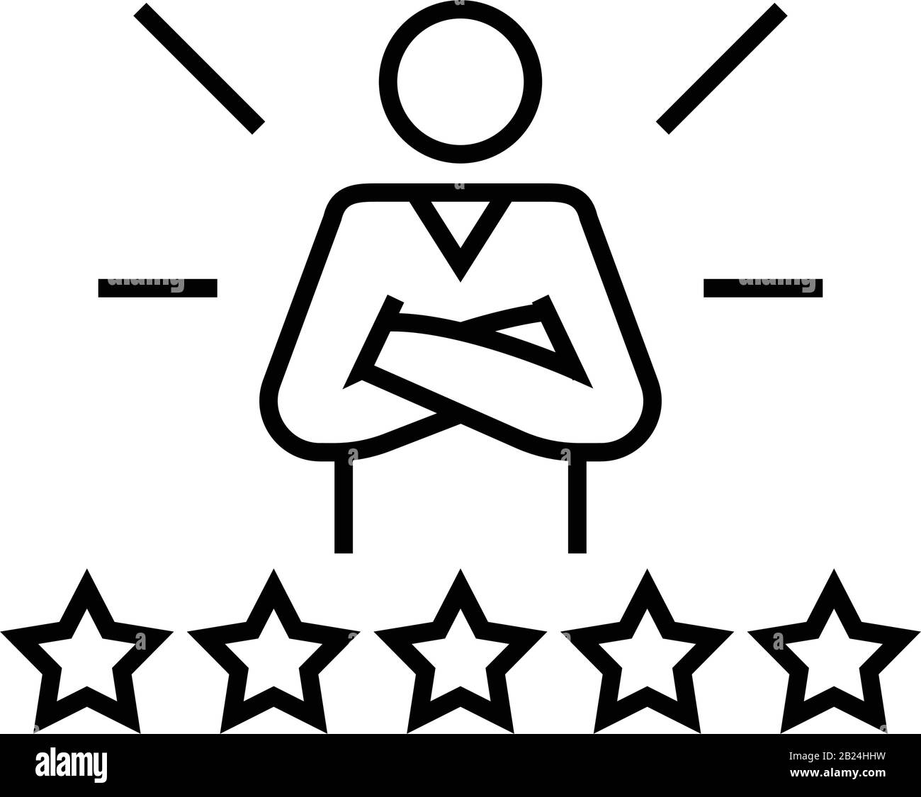 Personal rewards line icon, concept sign, outline vector illustration ...