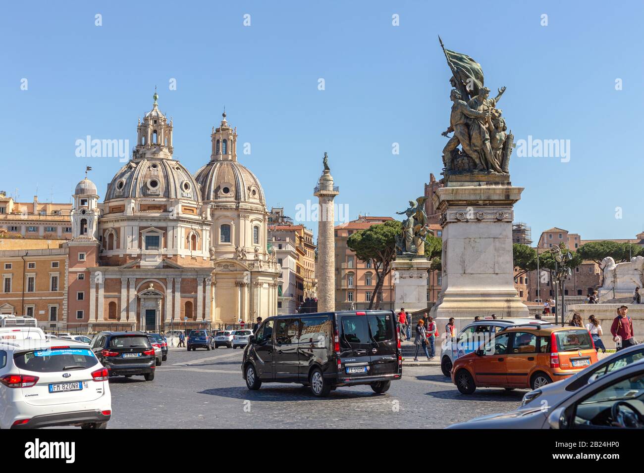 Rome Italy, March 14, 2019 - Victoria Square, the altar of the ...