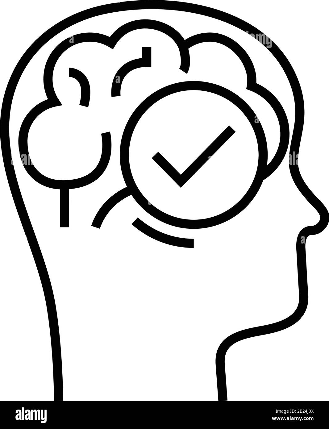 Remarked task line icon, concept sign, outline vector illustration ...