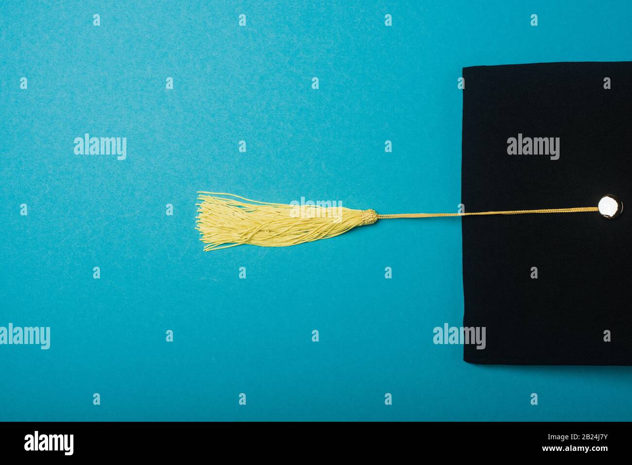Graduation blue and yellow hi-res stock photography and images - Alamy