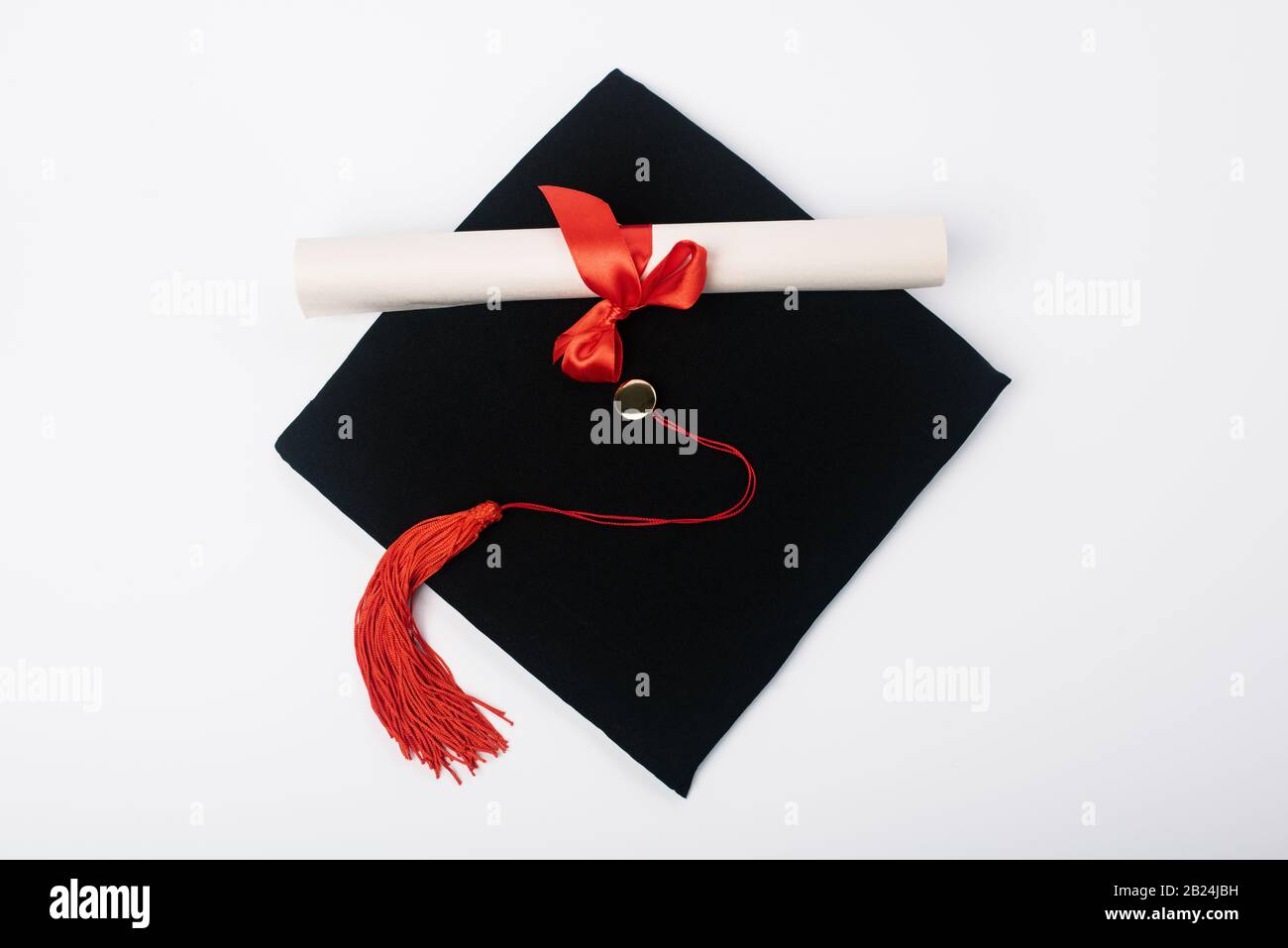 Red Graduation Cap Background