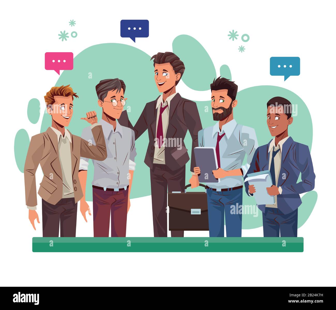 young businessmen talking workers characters Stock Vector Image & Art ...