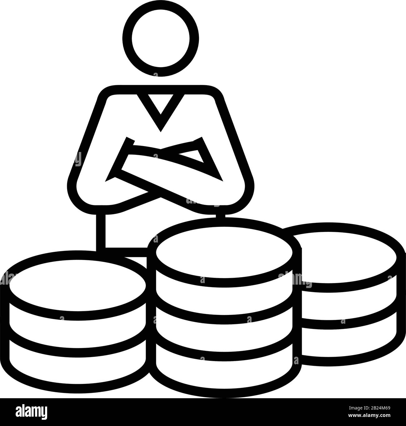 Personal salary line icon, concept sign, outline vector illustration, linear symbol Stock Vector ...