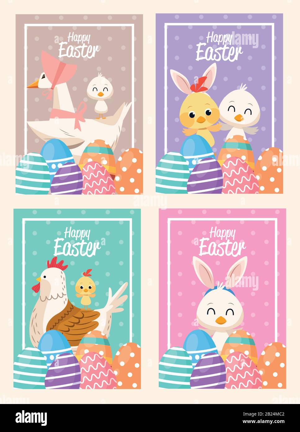 Happy duck cartoon vector love mom hi-res stock photography and images ...