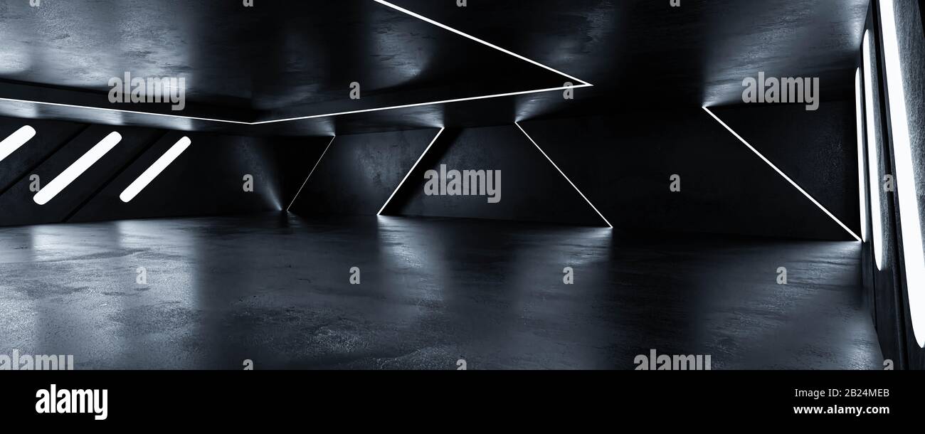 Abstract modern futuristic architecture and concrete urban basement ...