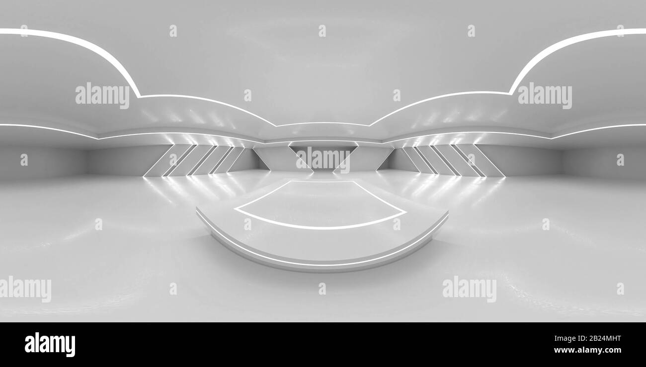 Full 360 degree equirectangular panorama hdri of modern futuristic ...