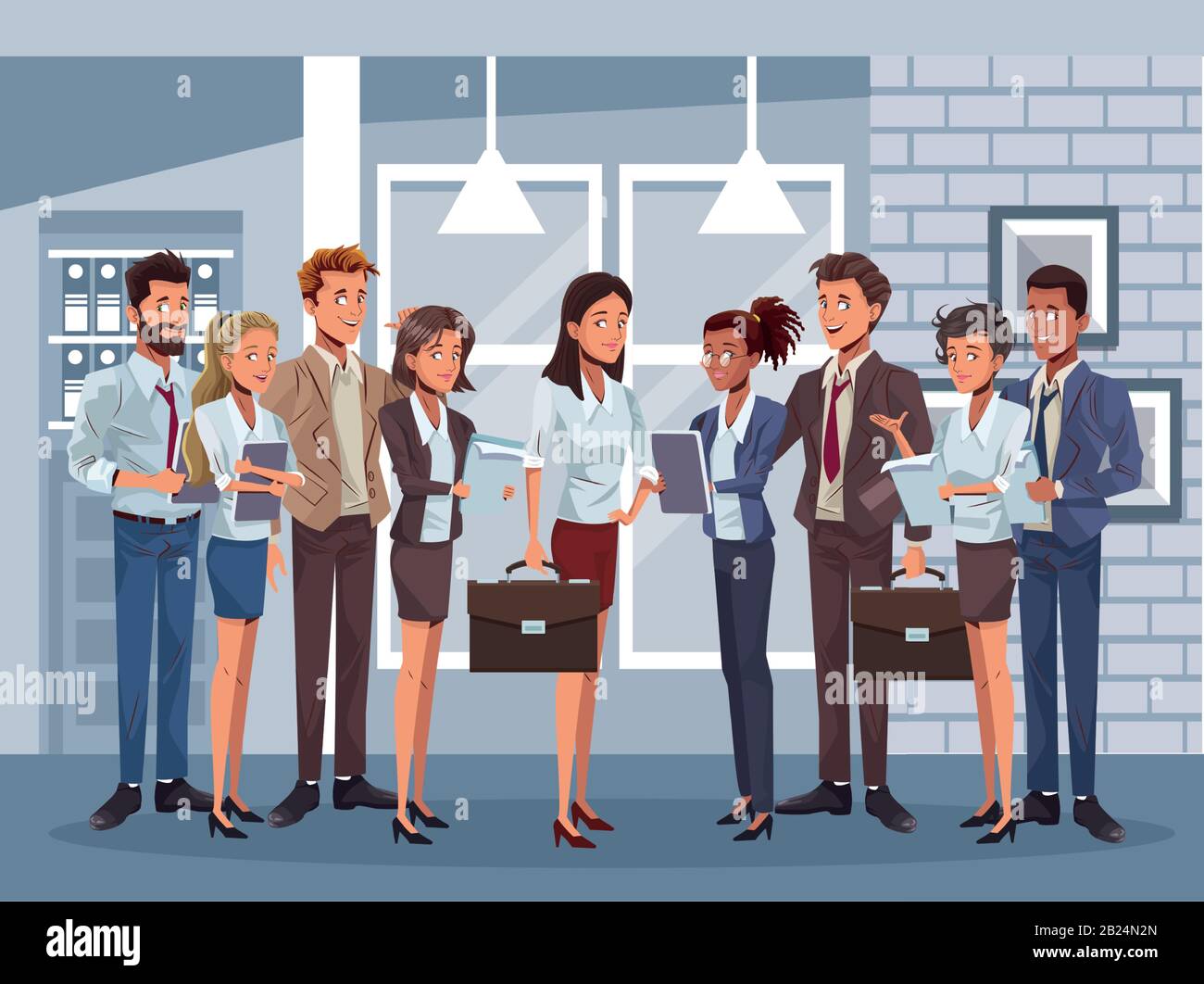 young business people workers characters Stock Vector Image & Art - Alamy