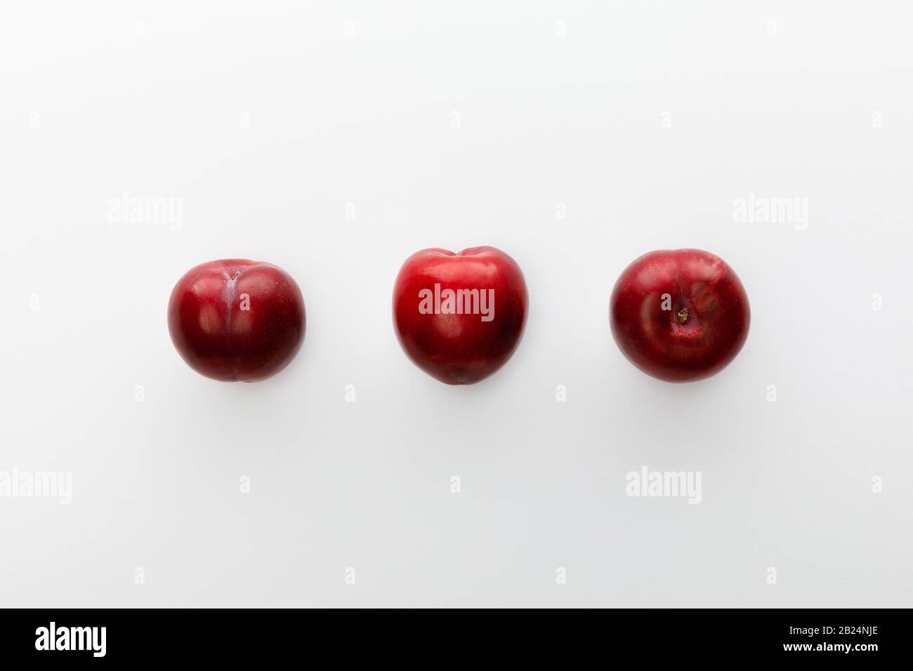 Top view of apples isolated on white Stock Photo - Alamy