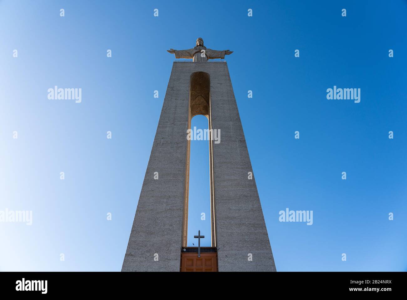 Statue of Jesus Christ in Lisbon near the bridge on October 25th Stock ...