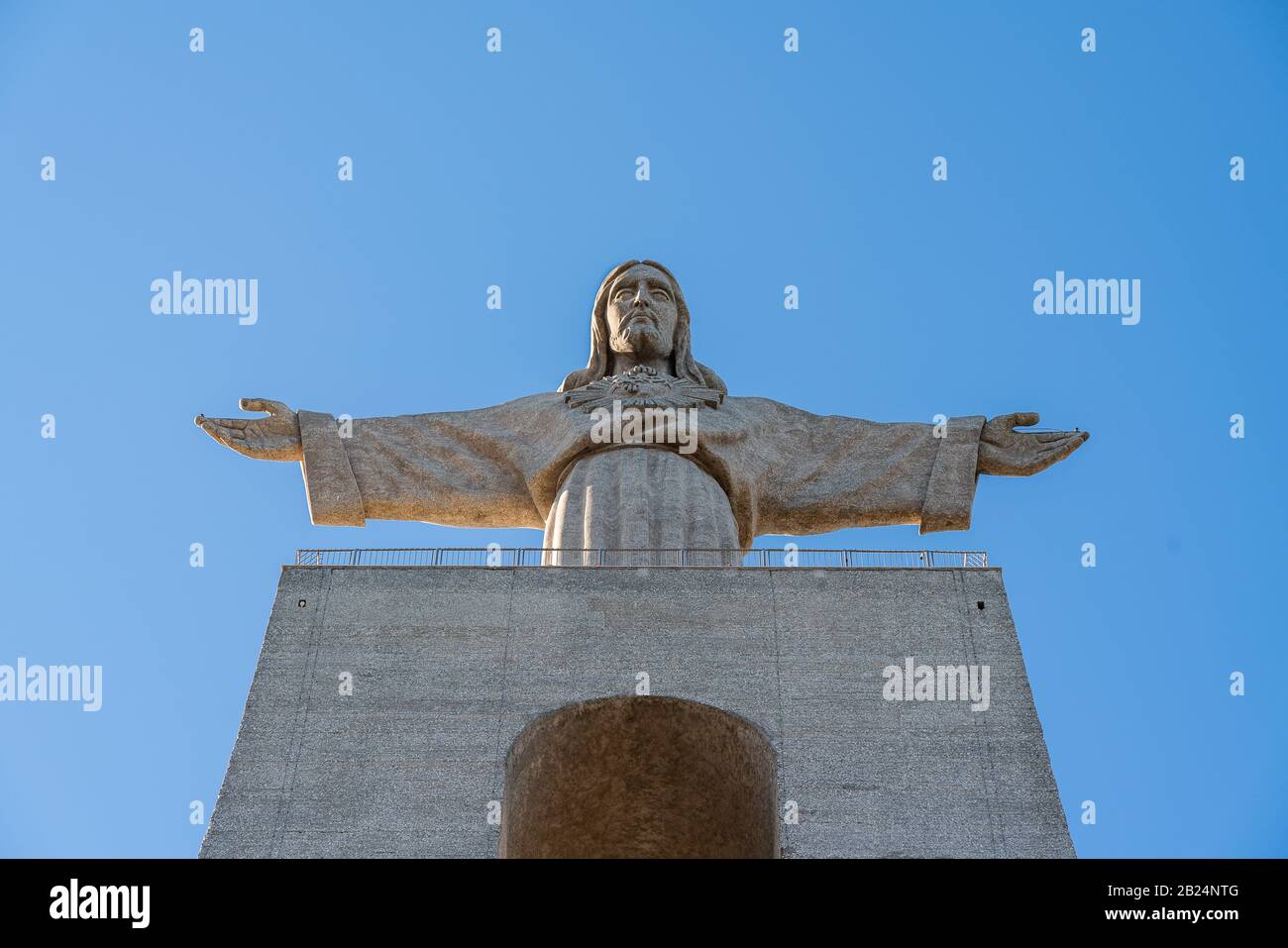 Statue of Jesus Christ in Lisbon near the bridge on October 25th Stock ...
