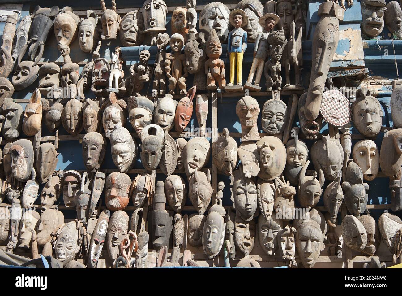 African wooden masks hi-res stock photography and images - Alamy